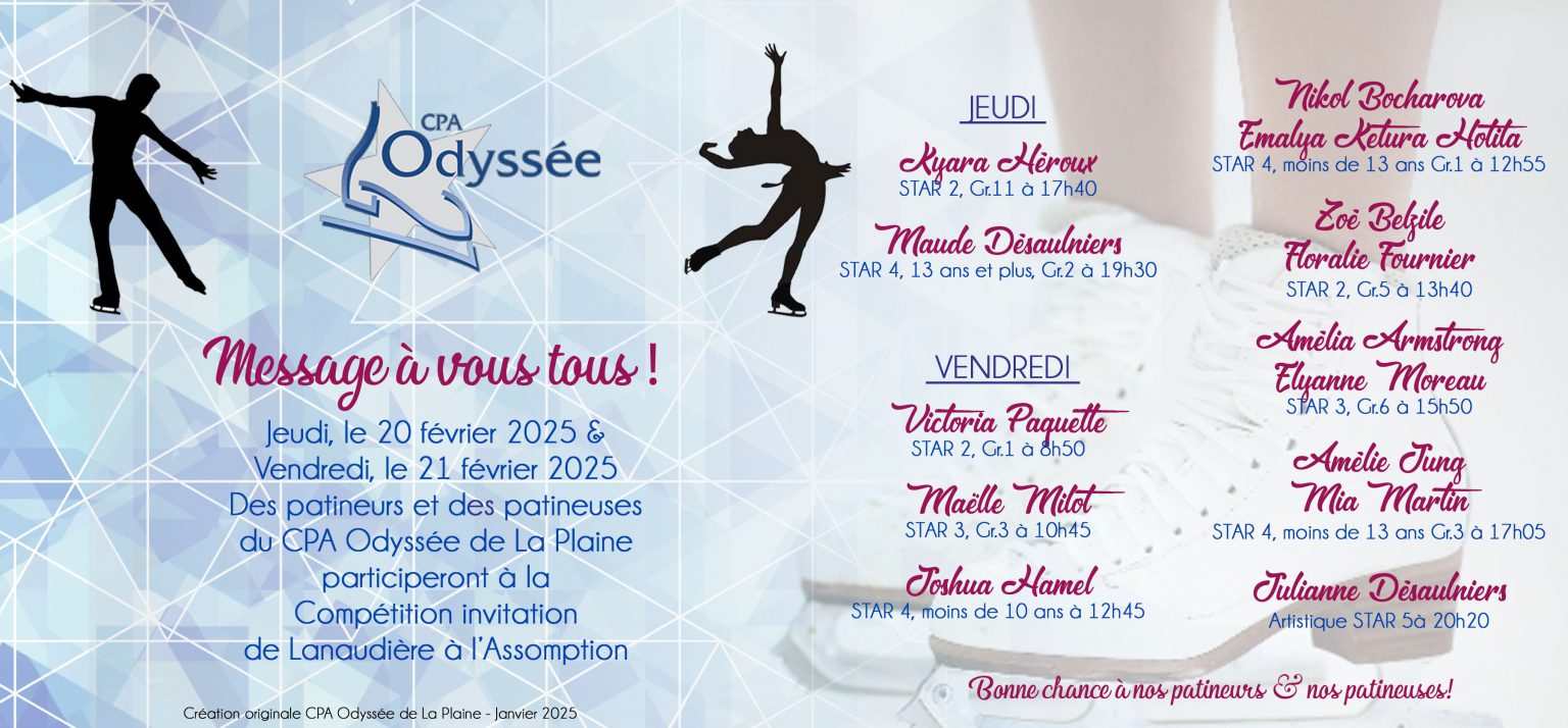 Compétition invitation Lanaudière - 2025 - CPA La Plaine